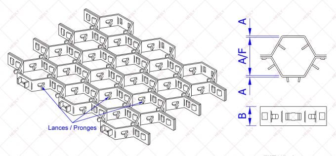 19mm depth x 14G thickness,Offset Hexmesh, Hexsteel with Lance,Clinch ...