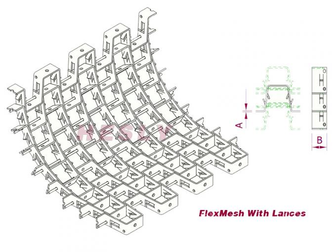 Flexible Mesh For Refractory Lining Holder | 19×2.0mm strips | 1" holes ...