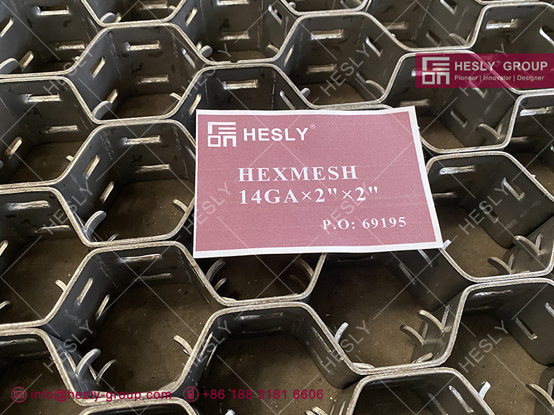 Double Clench Hex Mesh for refractory lining | 2" depth | 1-7/8 ...